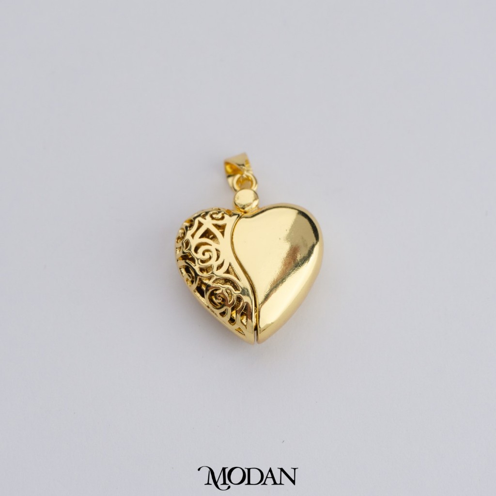 Jual MODAN SUPPLIES - Vintage Plain Open Photo Locket Love Heart ...