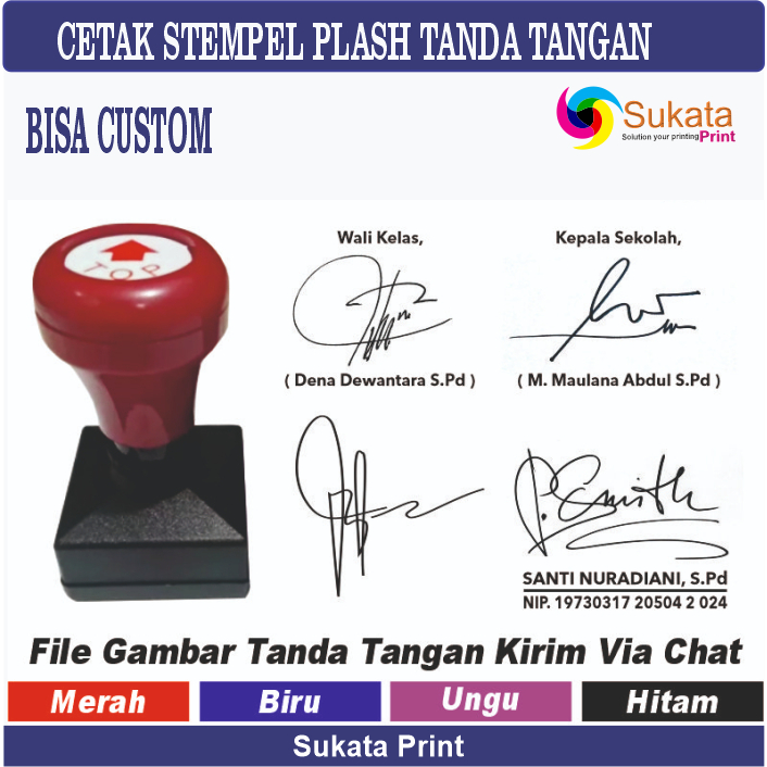 Jual STEMPEL TANDA TANGAN / PARAF / TTD CETAK STEMPEL PLASH CUSTOM ...