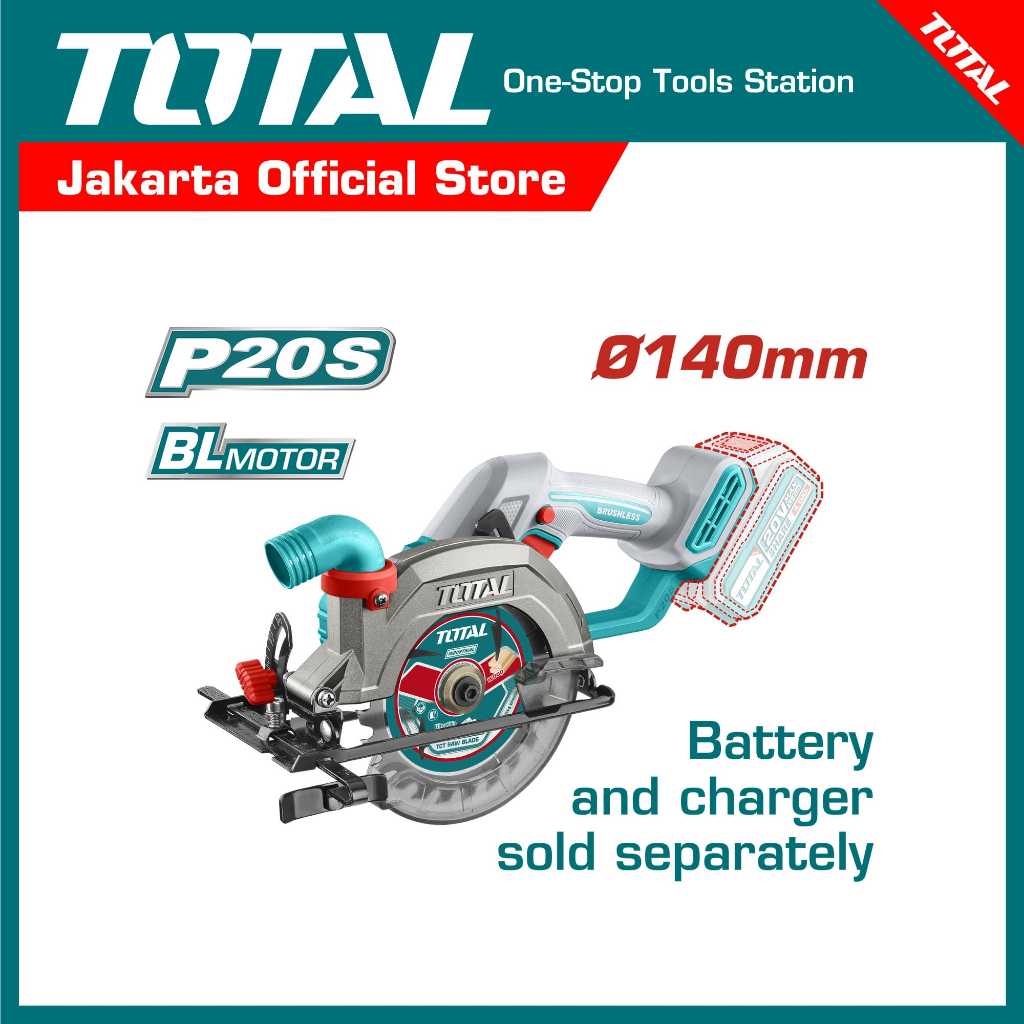 Jual TOTAL Cordless Circular Saw TSLI1402 - Gergaji Putar (Unit Only ...