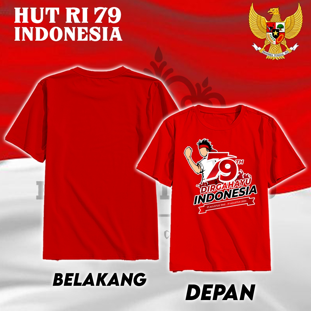 Jual KAOS KEMERDEKAAN ( HUT RI 79th ) 17 AGUSTUS 1945 MERDEKA PANITIA ...