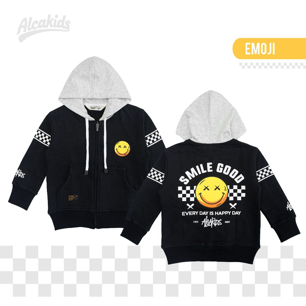Jual ALCA - Hoodie zipper Anak - Unisex | Emoji | Shopee Indonesia