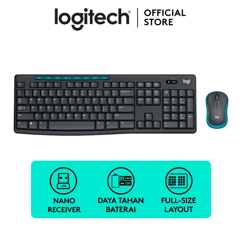 Jual Logitech MK275 Combo Keyboard dan Mouse Wireless dengan Tombol ...