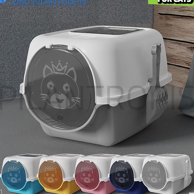Jual KODE A27K CAT LITTER BOX KUCING TERTUTUP LITER BOX TOILET KUCING ...
