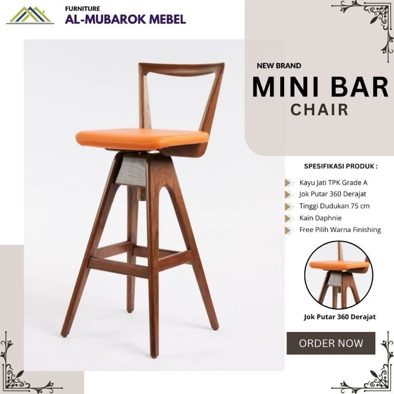 Jual Kursi Mini Bar Kayu Jati Model Minimalis | Shopee Indonesia