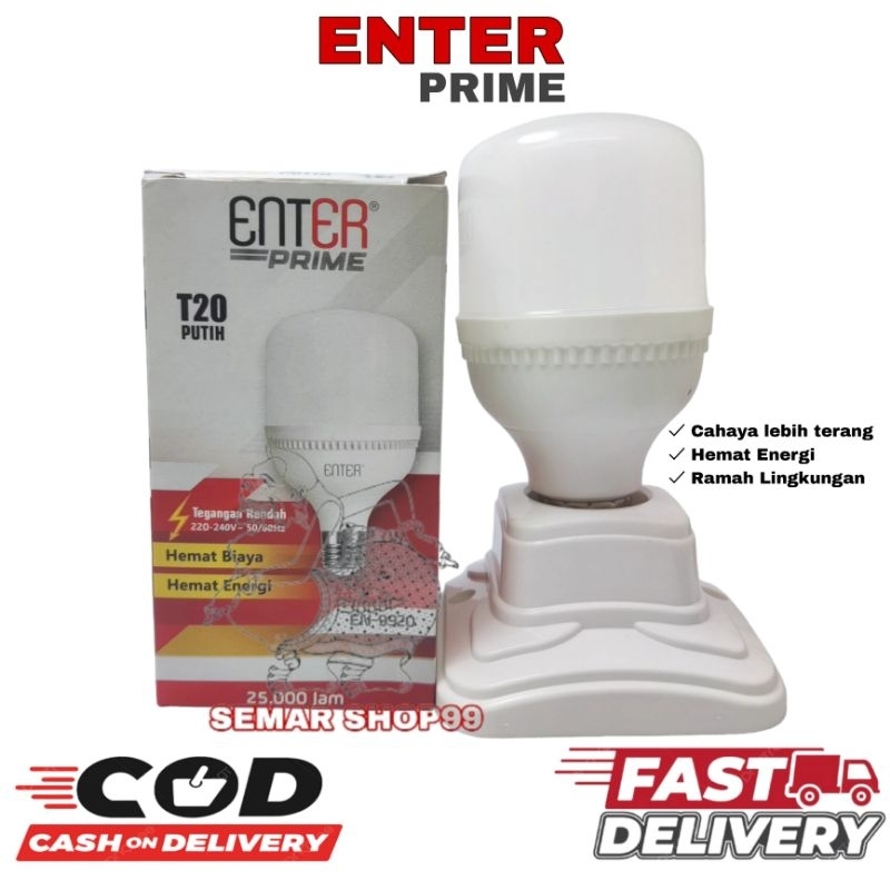 Jual bohlam lampu LED 20watt ENTER PRIME T20/LAMPU hemat energi cahaya lebih terang Ramah ...