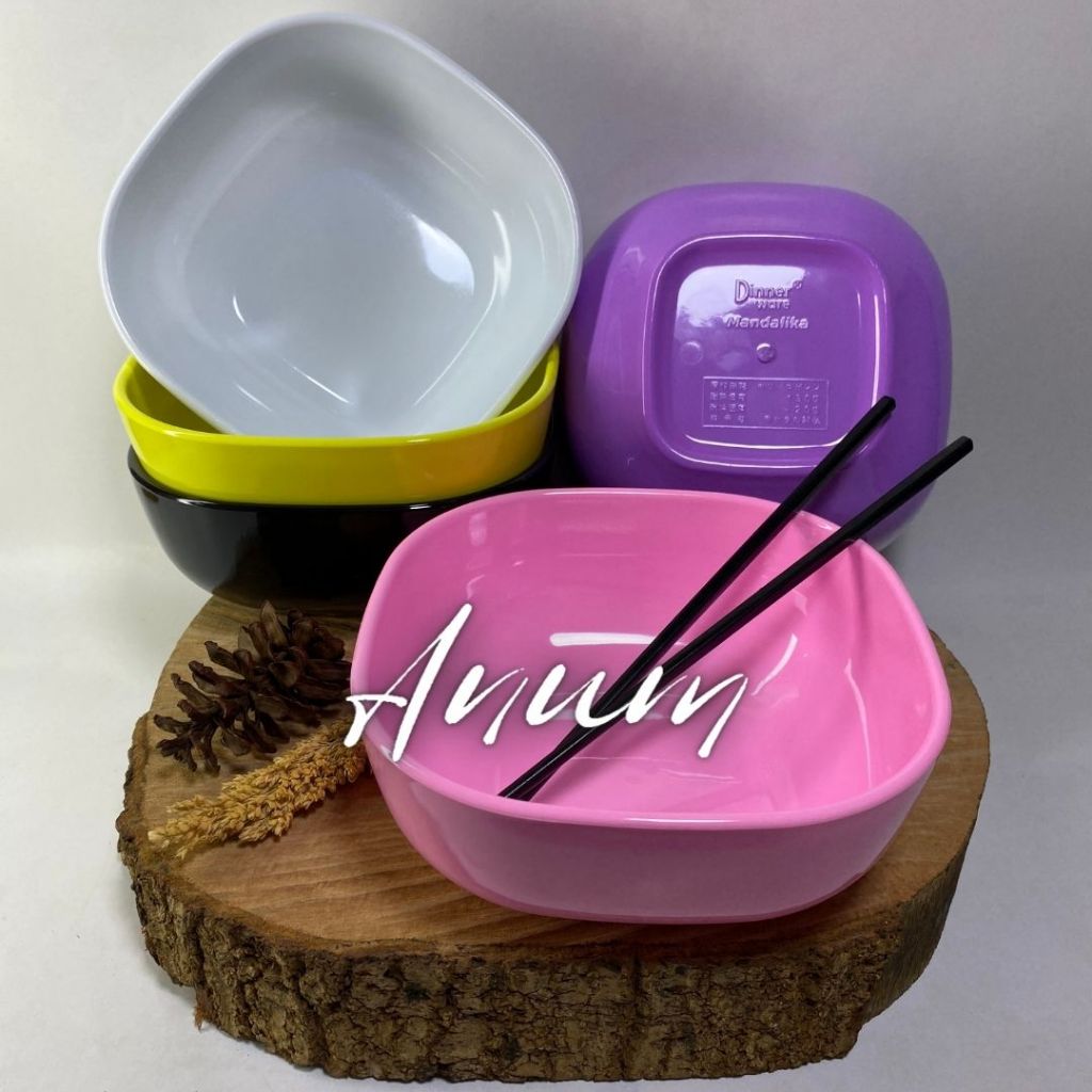 Jual Promo mangkok mandalika persegi ukuran L diameter L.18xT.7,5 cm ...