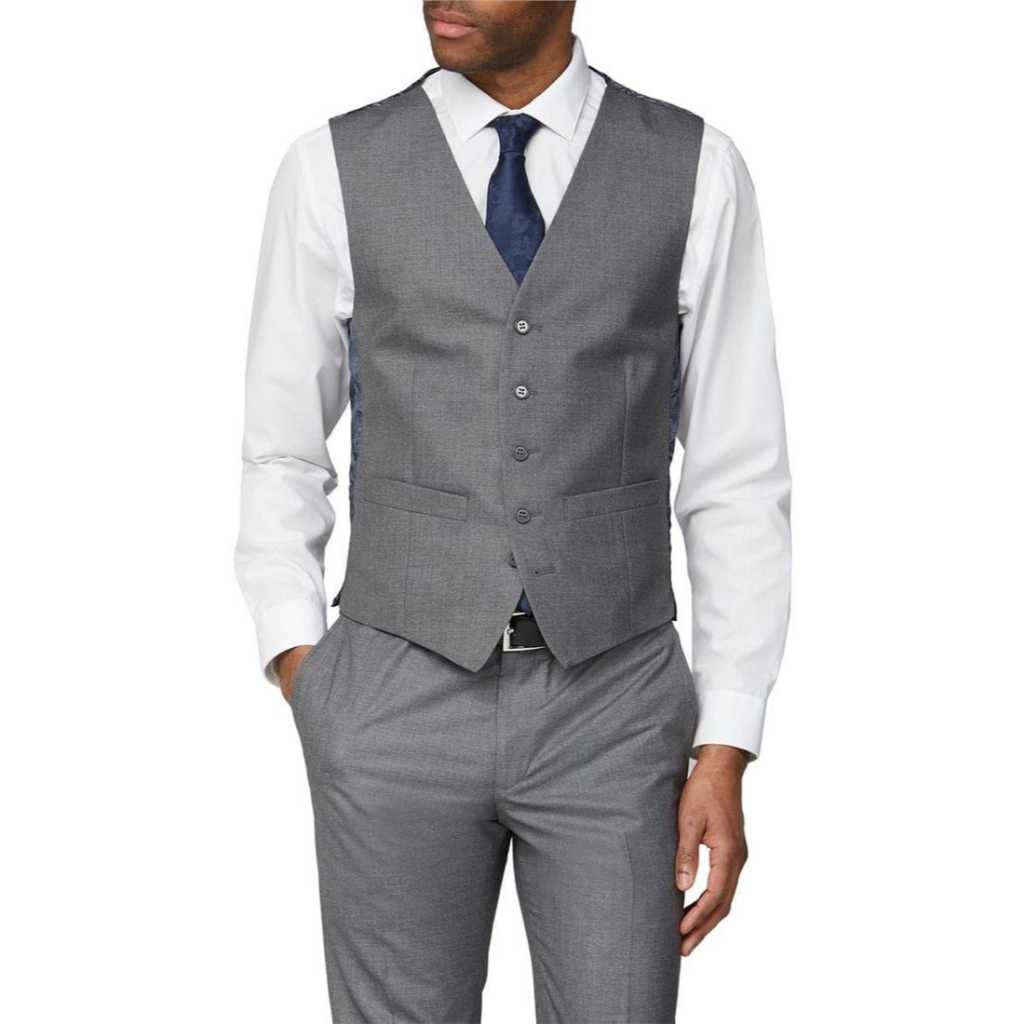 Jual Rompi Vest Jas Pria Formal Hitam Slimfit Kerja Kantor Premium ...