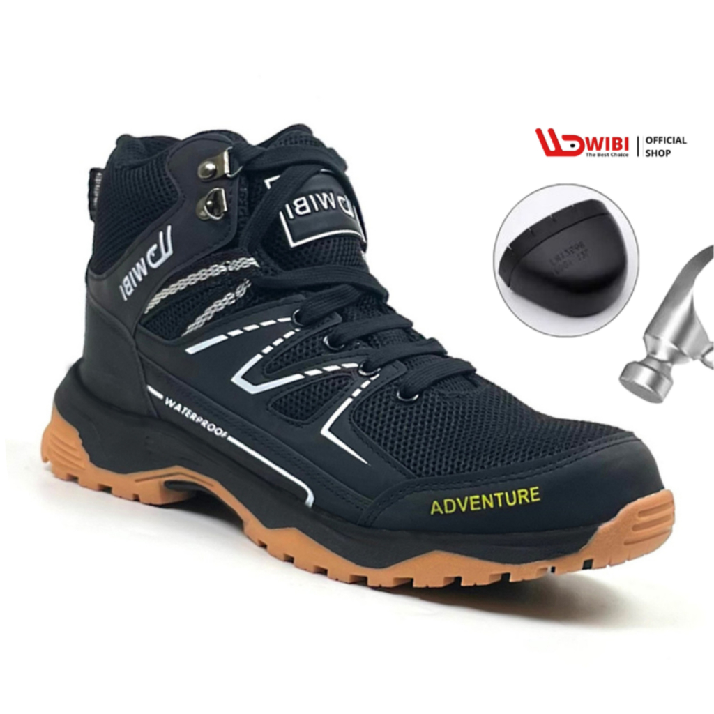 Jual Wibi SP42-02 Sepatu Pria Boot Outdoor Safety Ujung Besi Biker ...