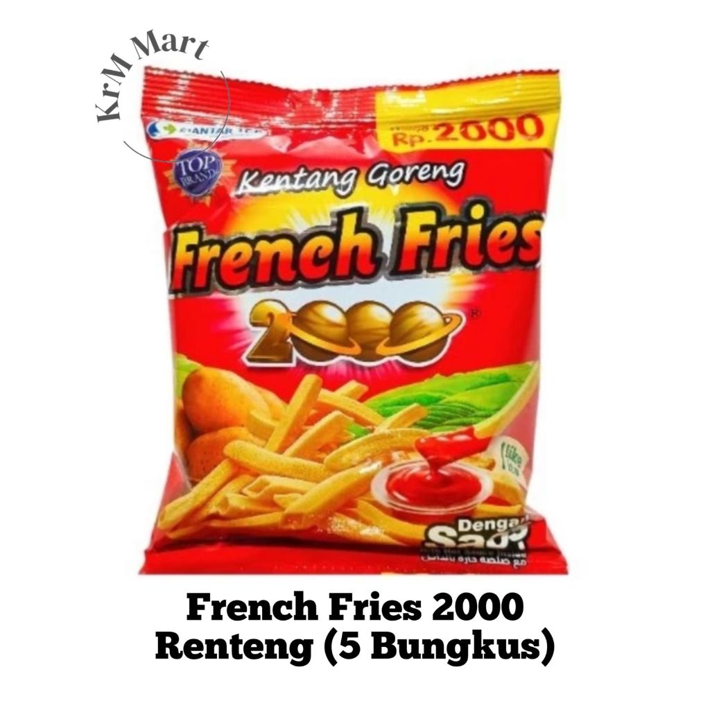 Jual French Fries 2000 renceng renteng @15 gr kentang goreng camilan ...