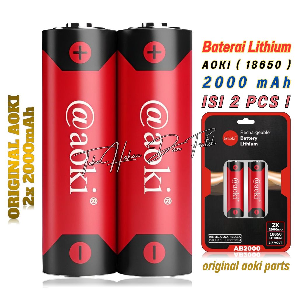 Jual 2pcs Battery Baterai 18650 3.7V 2000/1200 Mah bisa isi / Cas Ulang ...