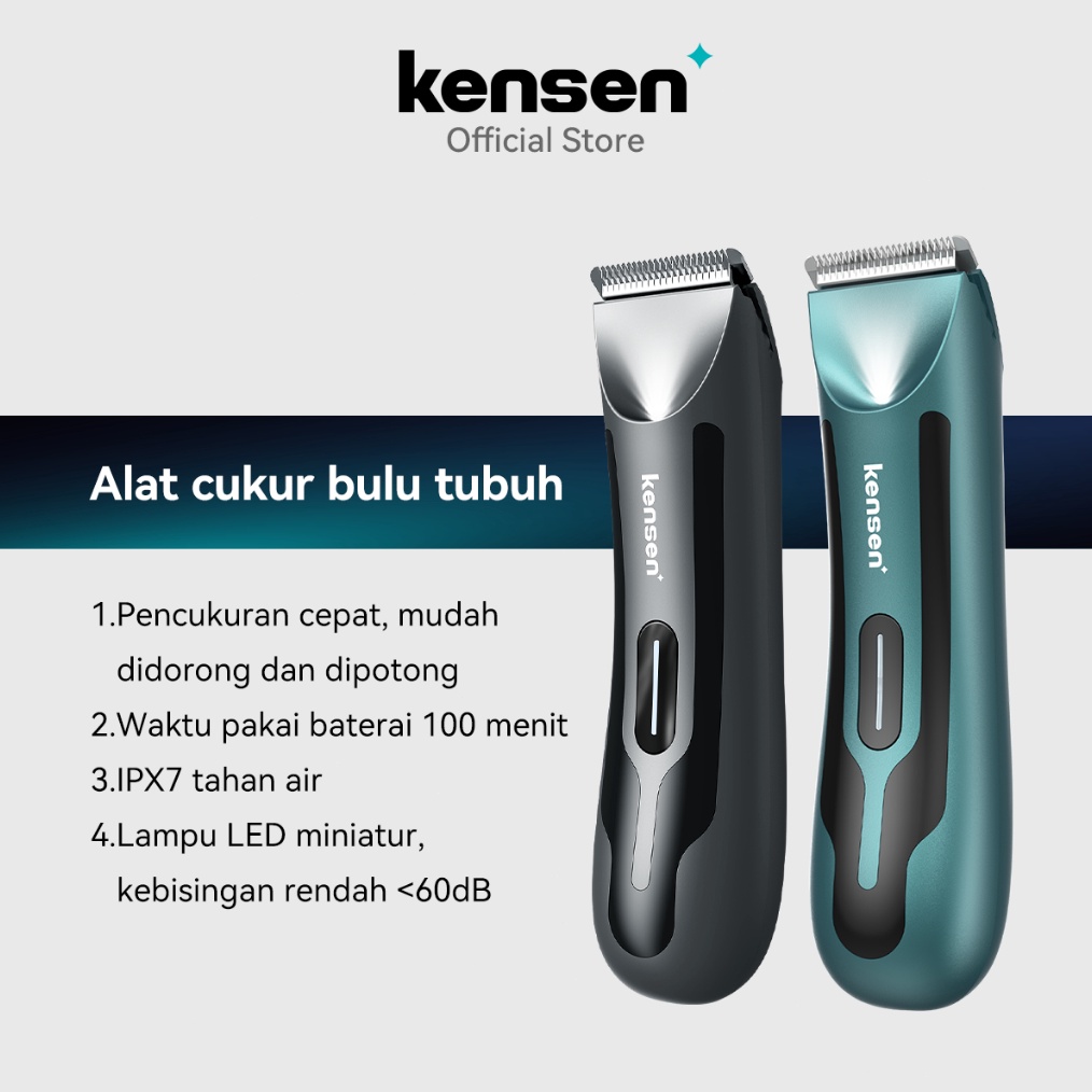 Jual Kensen Hair Shaver With 3 Types Body Trimmer Mesin Pencukur Alat ...