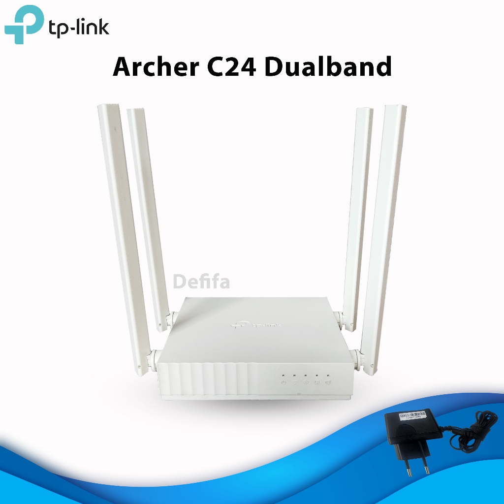 Jual TP-Link Archer C24 AC750 Dual-Band Wi-Fi Router Wireless WIFI | Shopee Indonesia