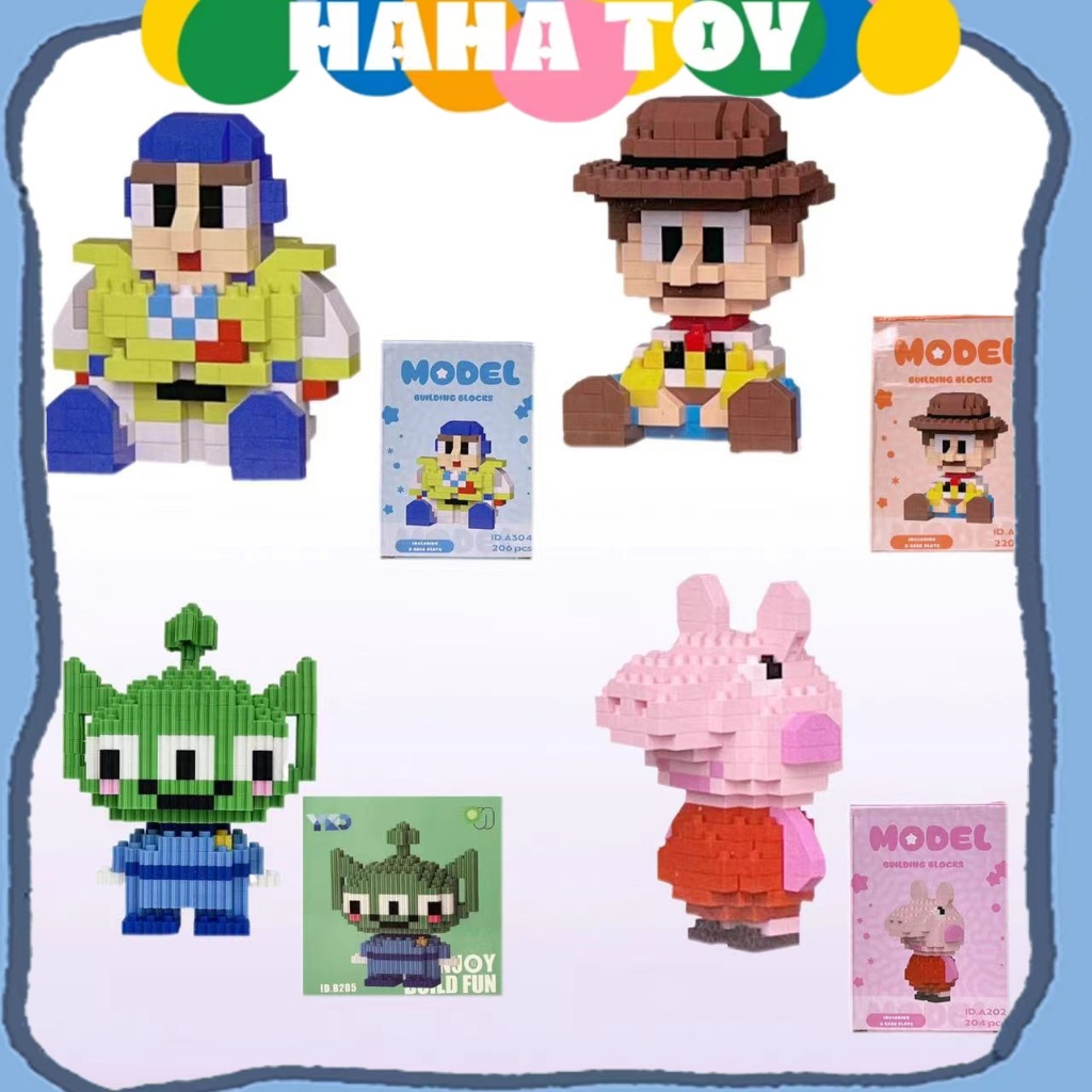 Jual DIY Blocks Peppa Pig Block Blocks Toys Toy Story Building Blok ...