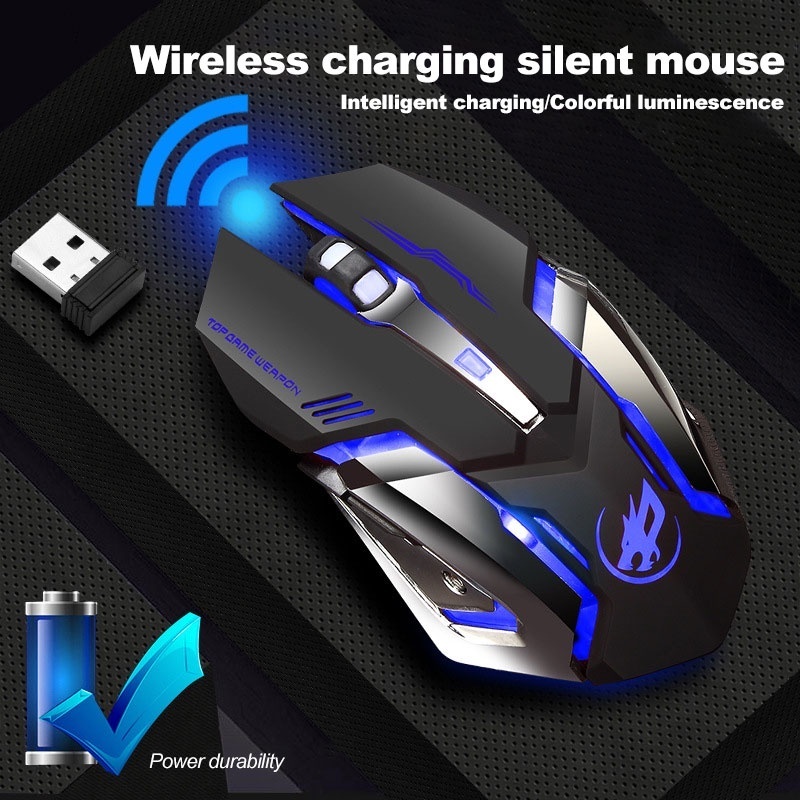 Jual Baru Mouse Gaming Wireless 2.4Ghz 1600 DPI Three-speed Adjustment ...