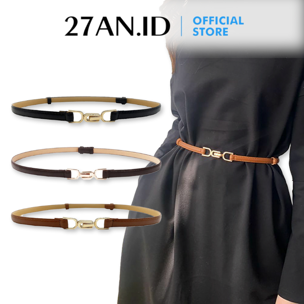 Jual ( 27AN.ID ) Ikat Pinggang Wanita B100 Ikat Ban Pinggang Adjustable Murui Thin belt Hot ...