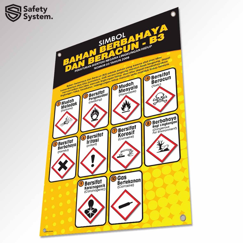 Jual Spanduk Banner Safety K3 Label Simbol Material Bahan Beracun dan ...