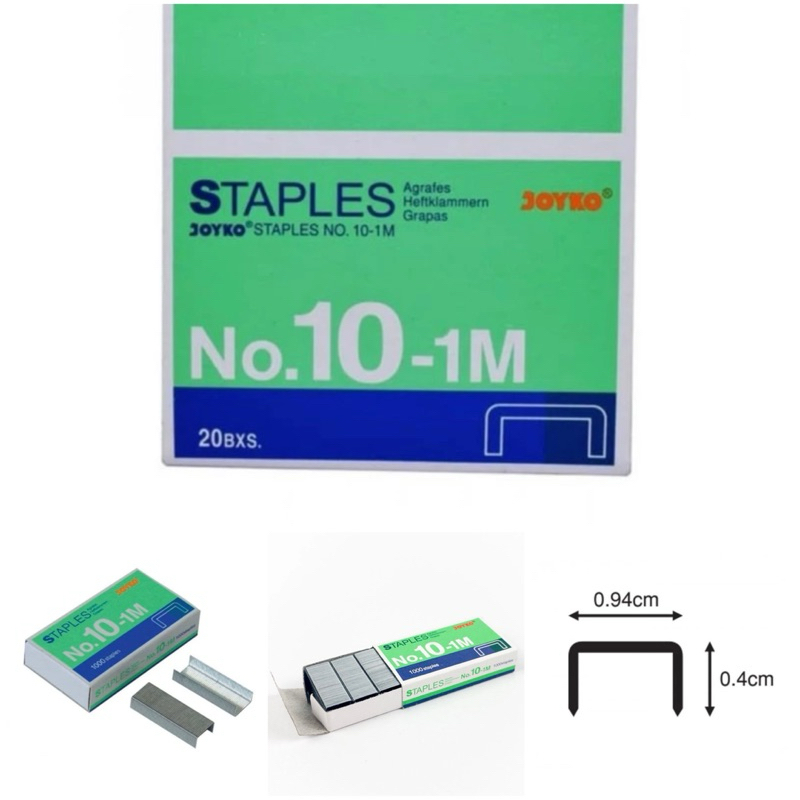 Jual Isi Staples Joyko No.10-1m Refill Stapler Jepretan Hekter | Shopee ...