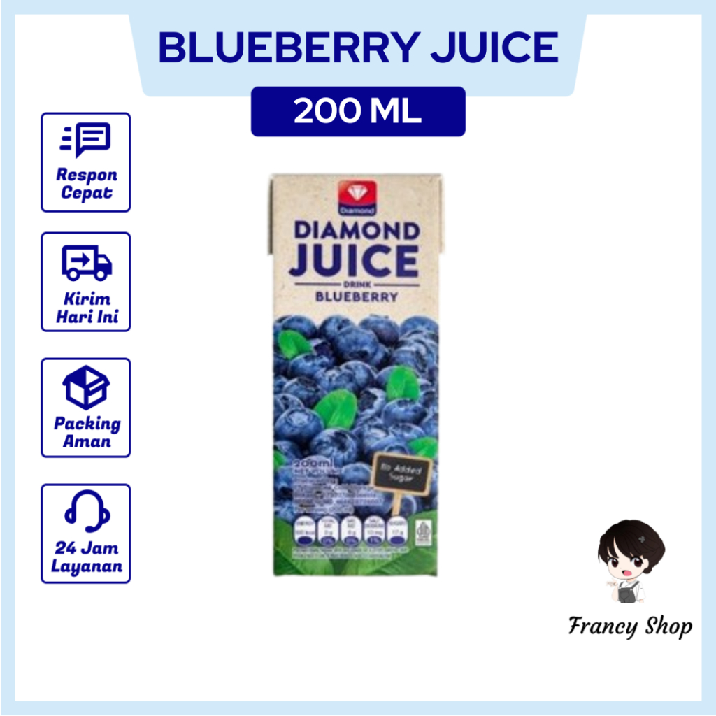 Jual Jus UHT Diamond Blueberry Juice 200 ml | Shopee Indonesia