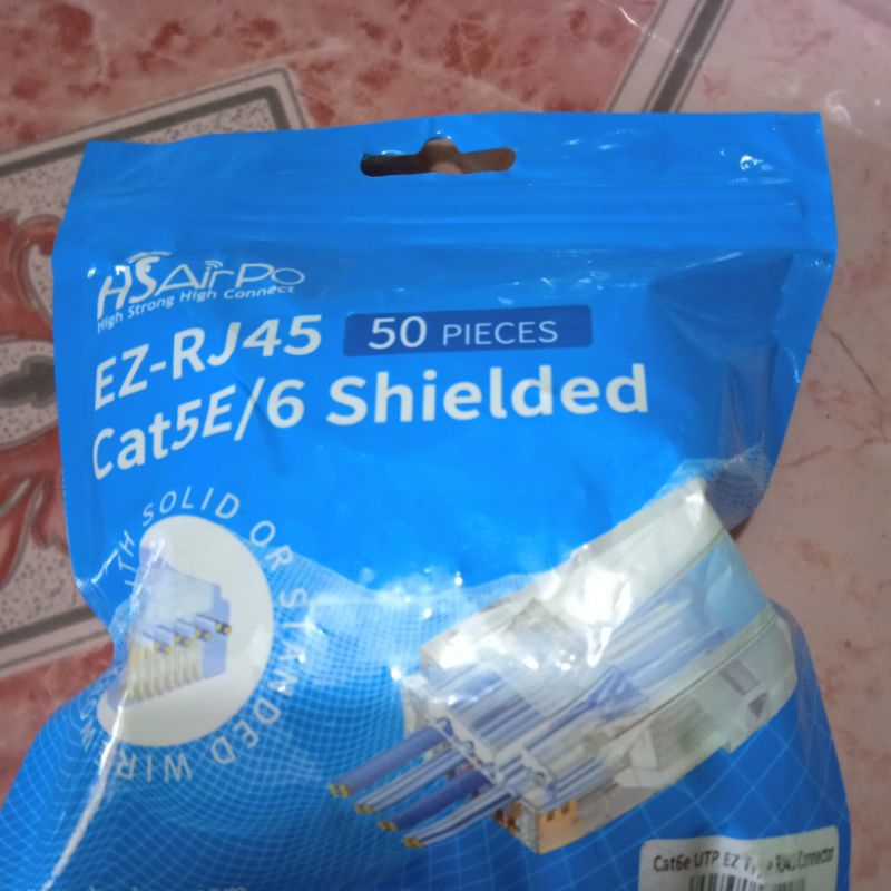 Jual RJ45 ANTI GAGAL EZ-RJ45 HSAIRPO CAT5E CAT6E SHIELDED | Shopee ...