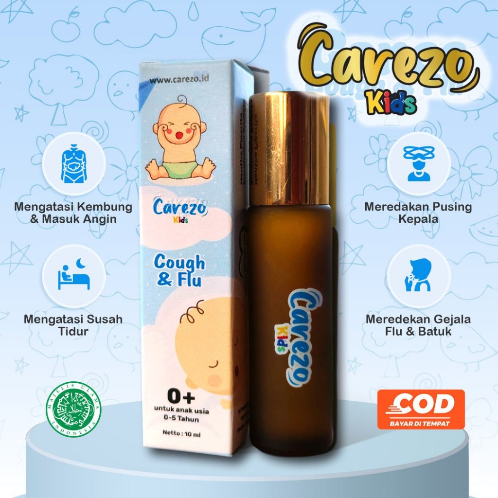 Jual Essential Oil Bayi Obat Batuk Pilek Cough & Flu Carezo Baby Minyak Telon Anak Kids ...