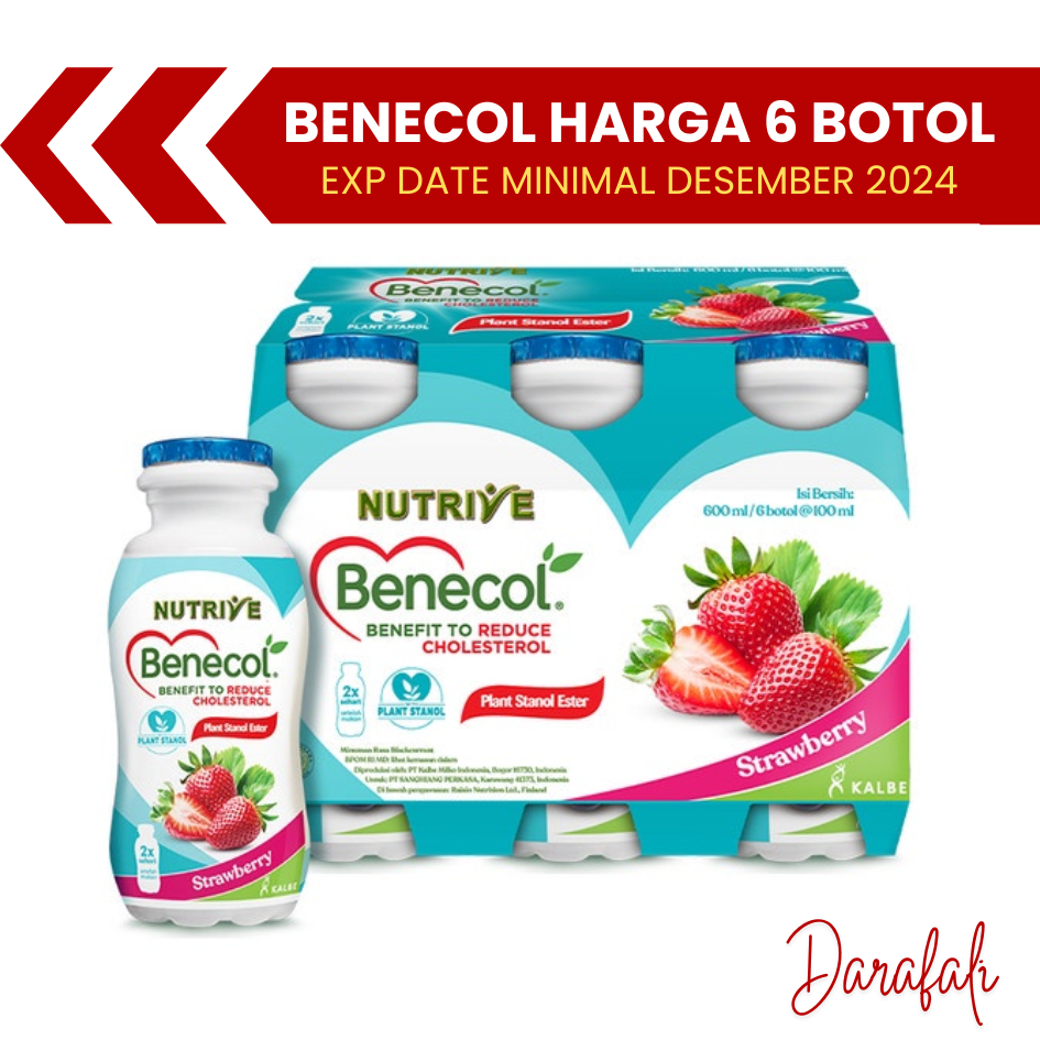 Jual Benecol 6 Botol x 100ml Original Lychee Yogurt Strawberry | Shopee Indonesia