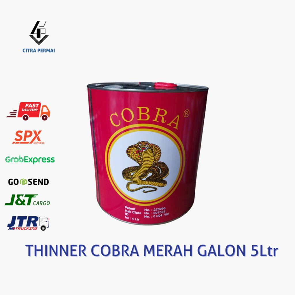 Jual THINNER COBRA KALENG MERAH 5LTR / THINNER BERKUALITAS / THINNER ...