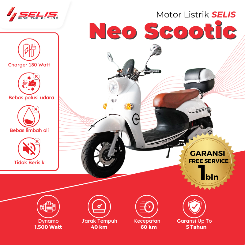 Jual Motor Listrik Selis Tipe Neo Scootic | Shopee Indonesia