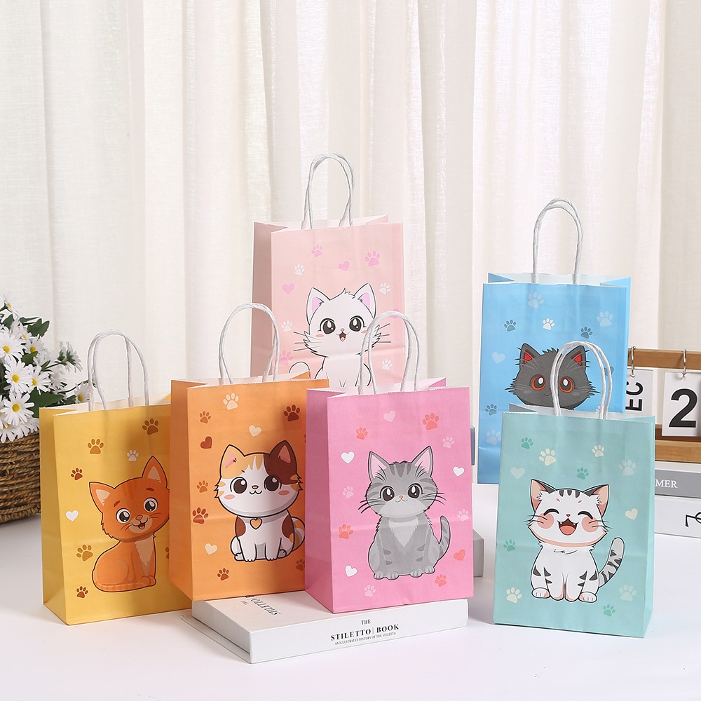Jual Paperbag CAT goodie bag ultah anak cute / tempat snack hadiah ...