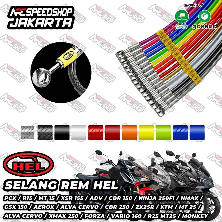 Jual SELANG REM HEL ABS NON ABS PCX ADV VARIO 150 160 R15 MT15 XSR155 CBR 150 250 NINJA 150 R SS ...