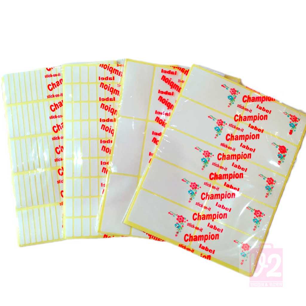 Jual Label Harga stiker nama Champion no 99,103,112,121B,109,125,123,88 ...