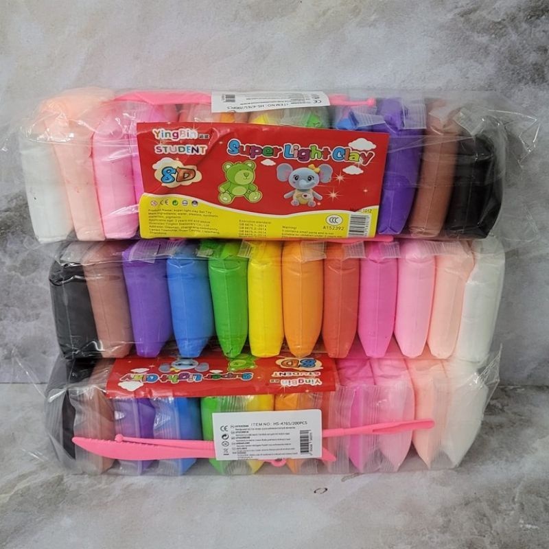 Jual Mainan Clay - Polymer Clay Import 12 Warna - Plastisin Lilin ...