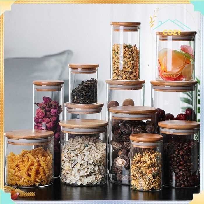 Jual Toples Kaca Kotak Makanan Penutup Kayu | Shopee Indonesia