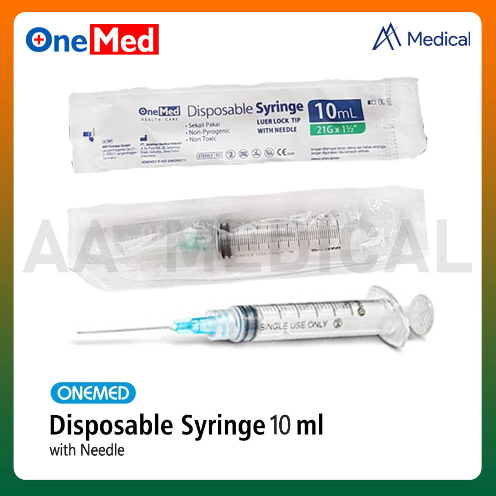 Jual ONEMED Disposable Syringe Spuit Spet Suntikan 10ml 5ml 3ml 1ml Ecer | Shopee Indonesia