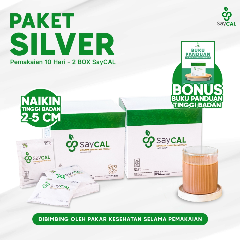 Jual Susu Tinggi Badan SayCAL - Paket SILVER [10 HARI - 2 BOX] | Shopee ...