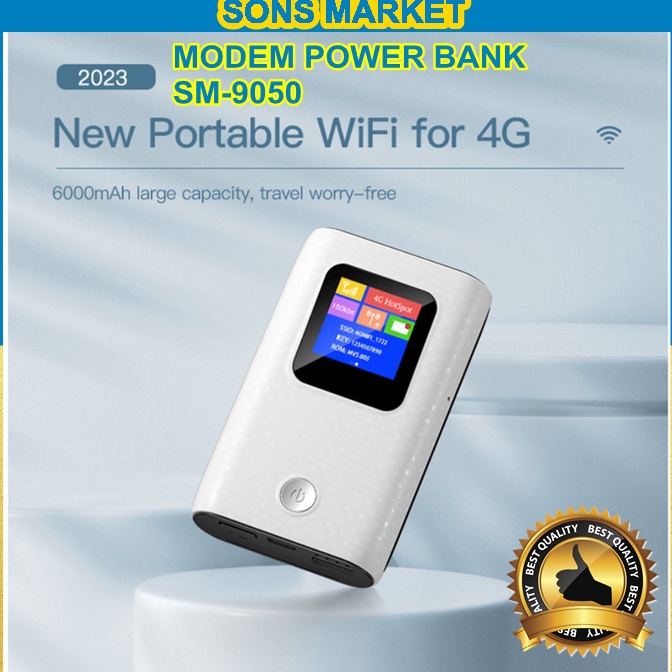 Jual Modem Wifi 4G LTE with Power Bank SMARTCOM SM95 PRO 6mAh 95 PRO p ...