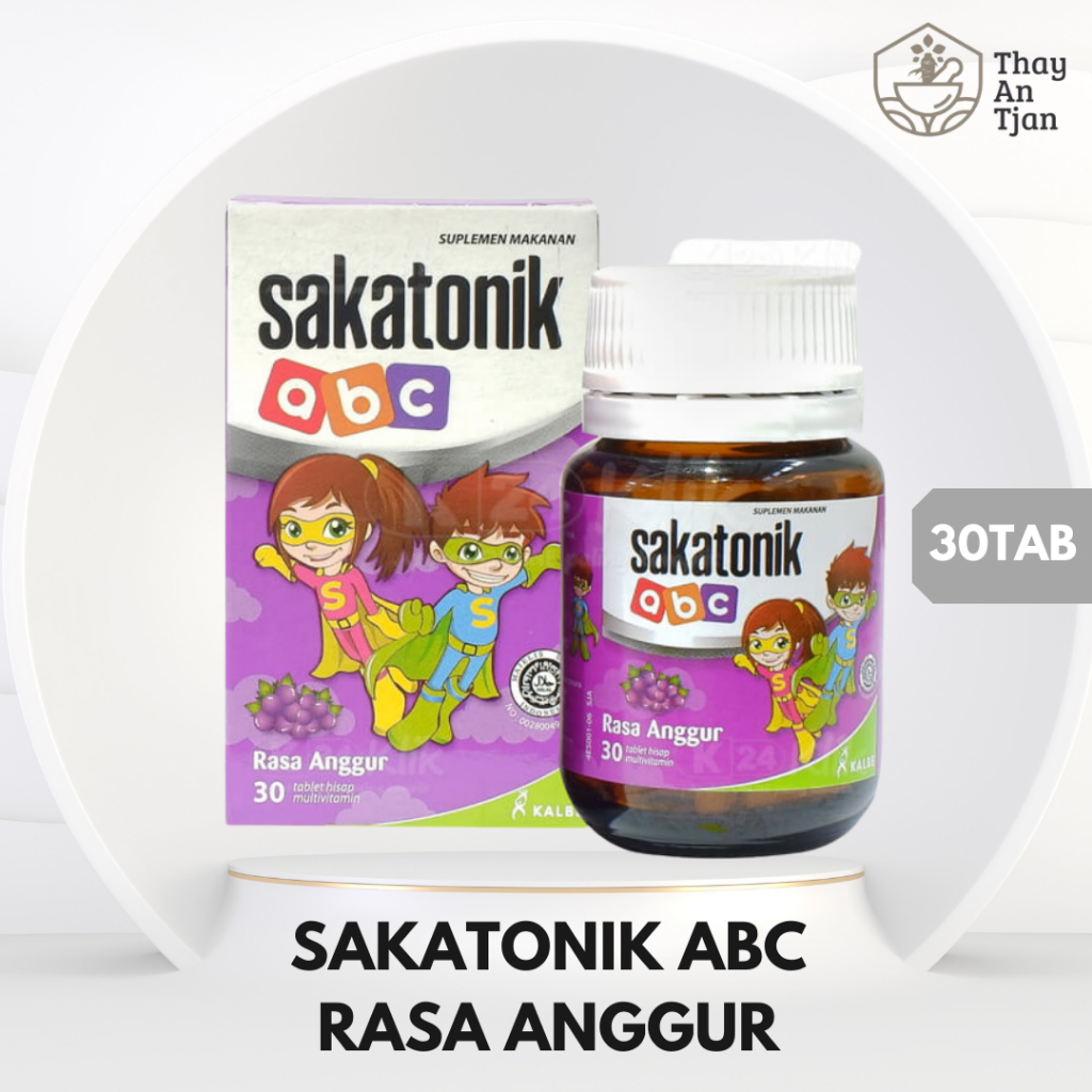Jual SAKATONIK ABC TABS RASA ANGGUR 30 TABLET | MULTIVITAMIN TUMBUH ...