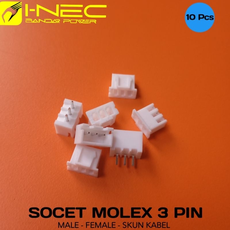 Jual Socet molex 3 pin (10pcs) | Shopee Indonesia