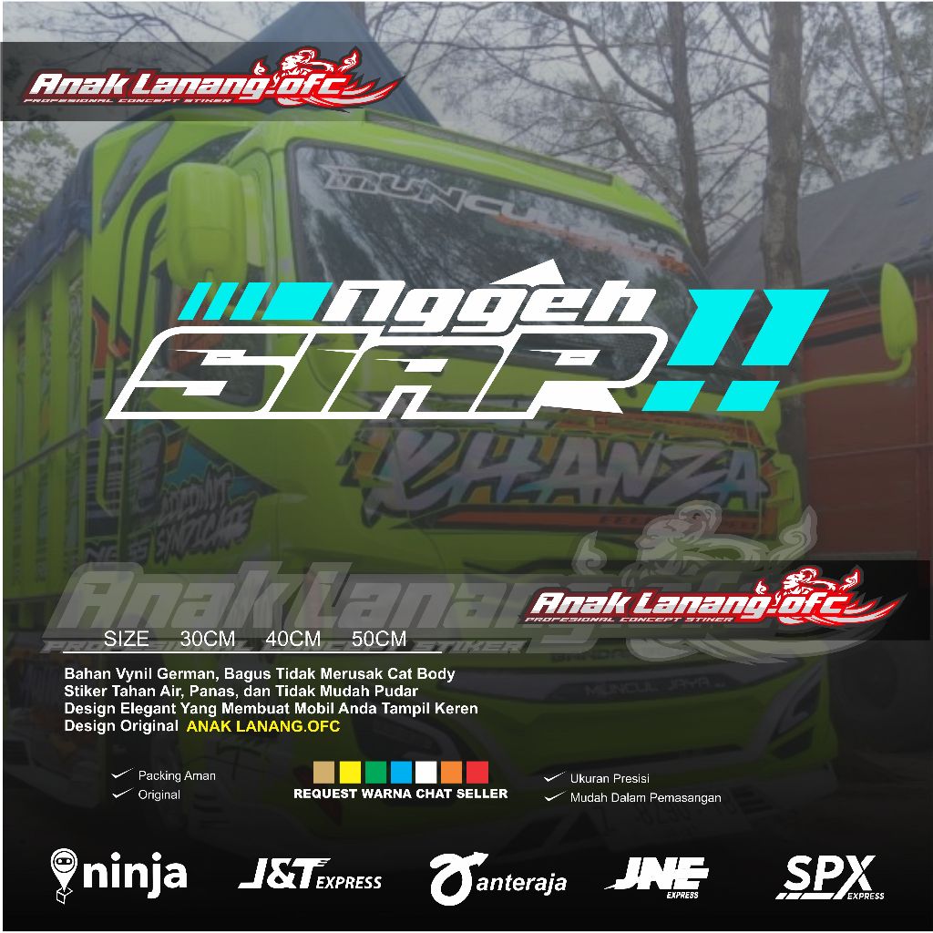 Jual Stiker kaca truk pickup nggeh siap cutting stiker kaca truk pickup ...