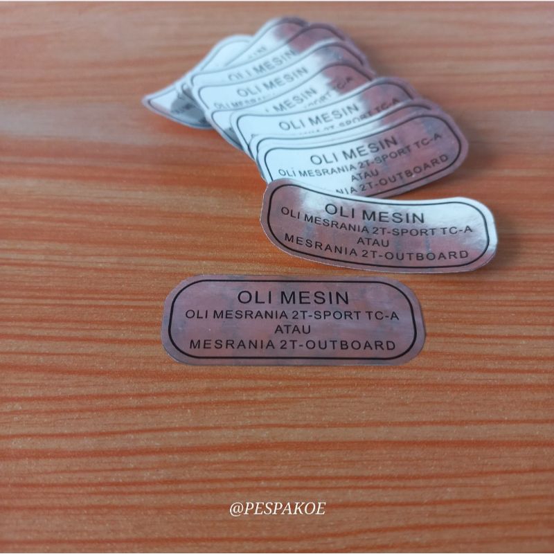 Jual Stiker sticker Oli mesin Vespa anti air dan minyak | Shopee Indonesia