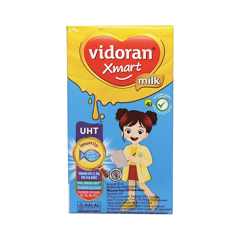 Jual Vidoran XMART Milk - Susu UHT - 110 ml KECIL | Shopee Indonesia