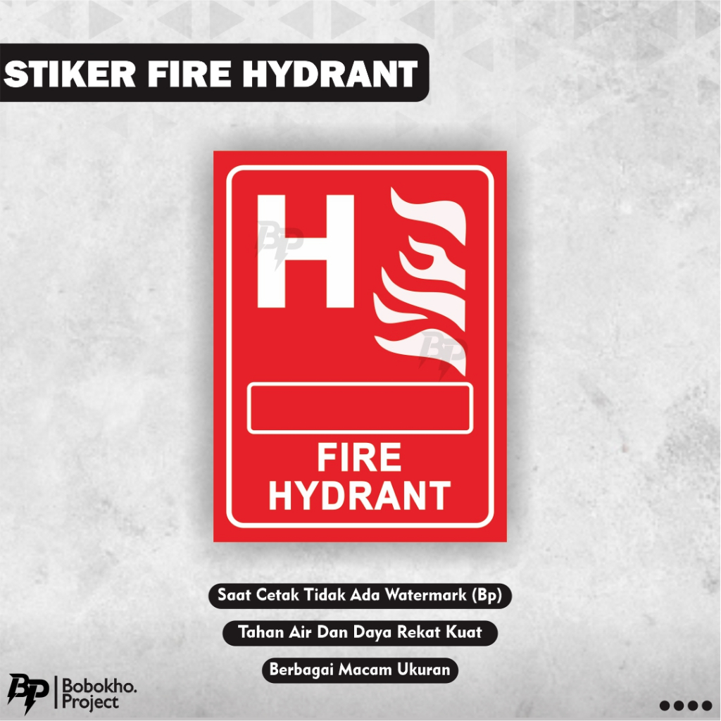 Jual Sign Sticker Fire Hydrant / Stiker Pemadam Api / Stiker Penunjuk ...