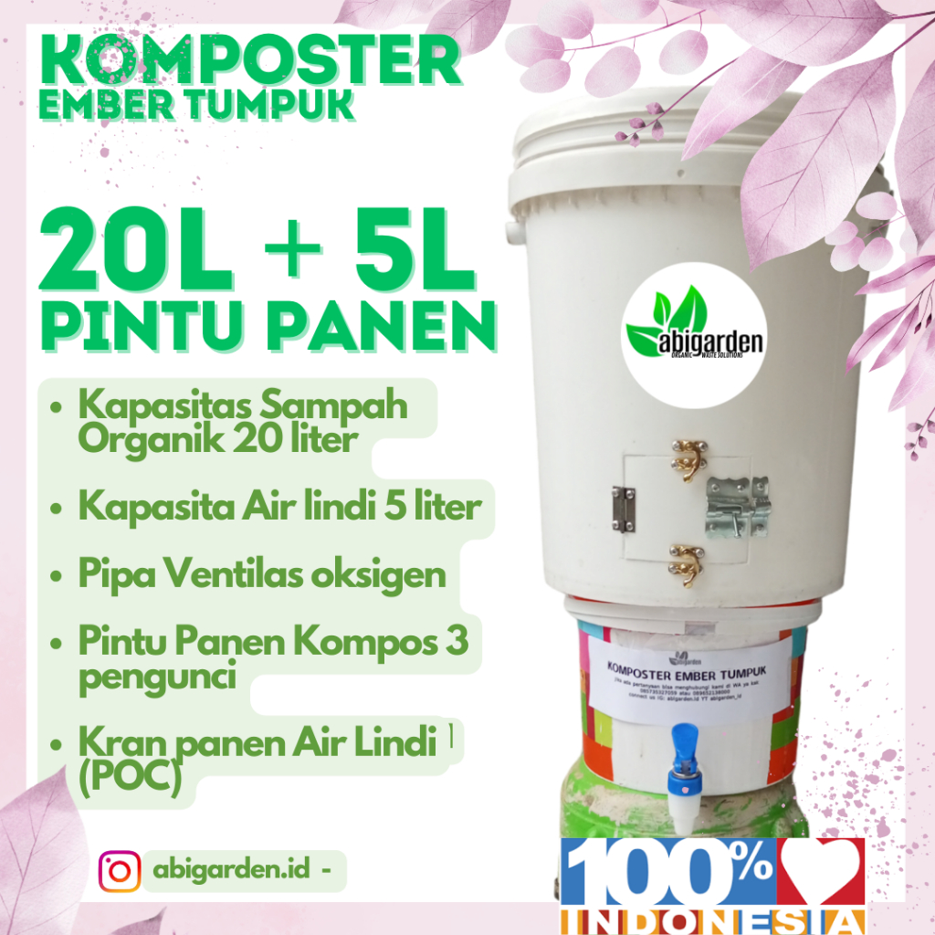 Jual Paket Komposter Ember Tumpuk Pengolahan Sampah Organik Kompos Rumahan Siap Pakai | Shopee ...