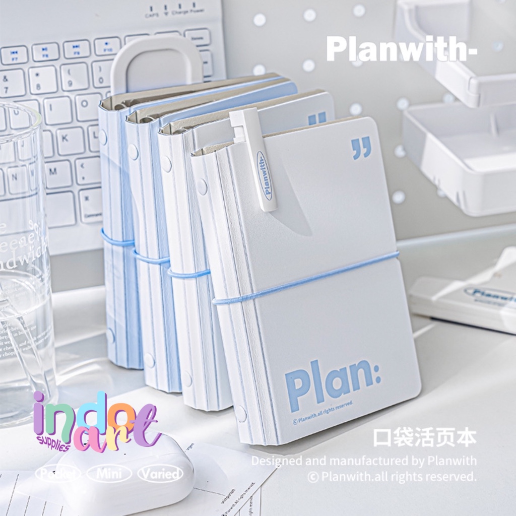 Jual (IAS) Plan With Note Book Journal Book Notebook Buku Pocket Binder Plain With Pastel A7 A6 ...