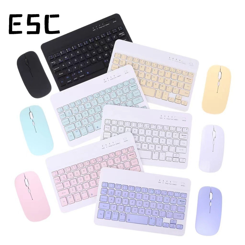 Jual ESC 10 Inch 3 in 1 Wireless Bluetooth Keyboard Mouse Set ...