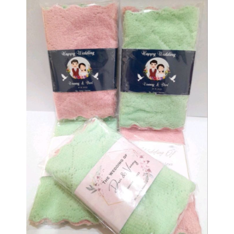 Jual Souvenir pernikahan/nikah/ulang tahun/aqiqah/ handuk kecil lap ...