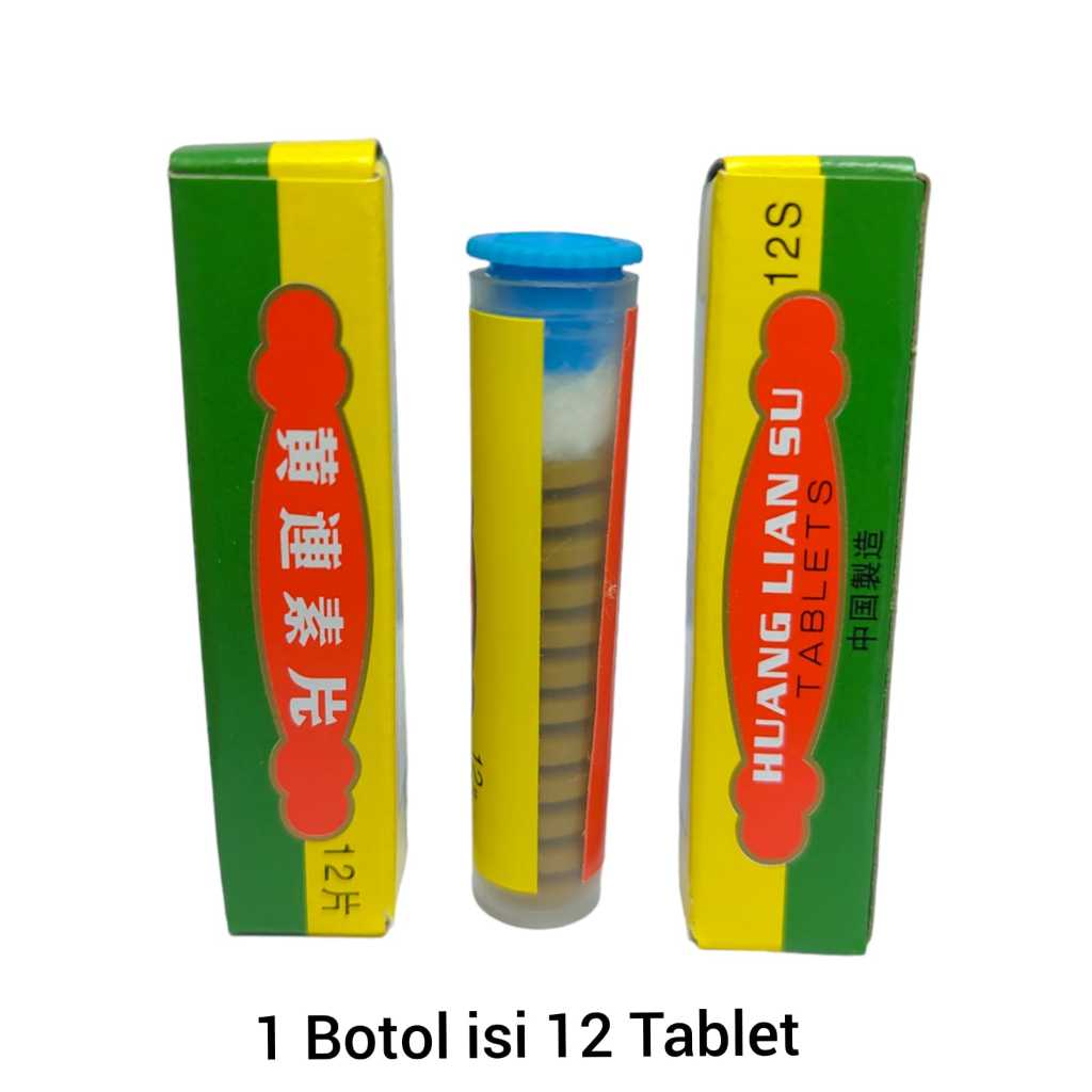 Jual 1 Botol - HUANG LIAN SU TABLETS ( Obat Diare , Sakit Perut ...