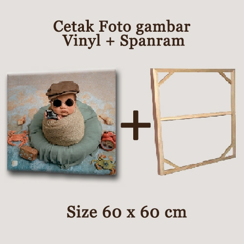 Jual Cetak Foto Gambar + Spanram Print Photo Banner Vinyl Flexy 60x60cm ...
