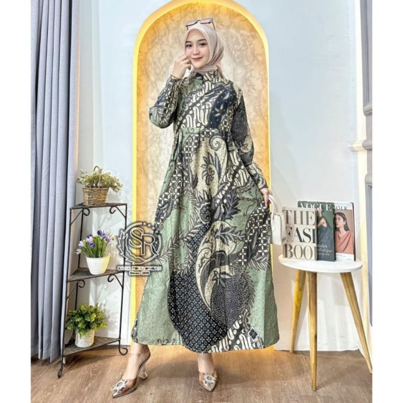 Jual Gamis Elegan Kerah Shanghai, Busui Friendly, Tali Aktif - Standar ...