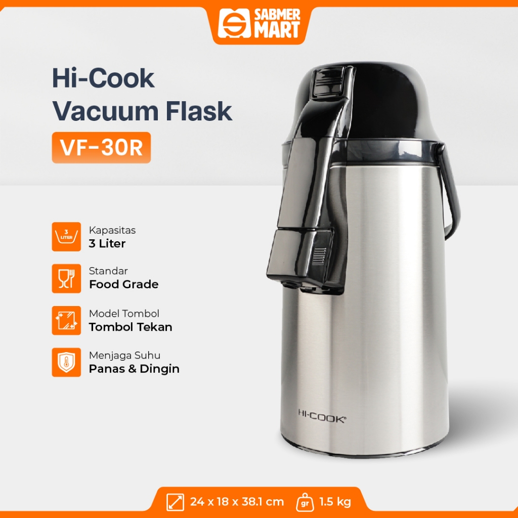 Jual Hi-Cook Vacuum Flask VF-30R / Termos Air | Shopee Indonesia