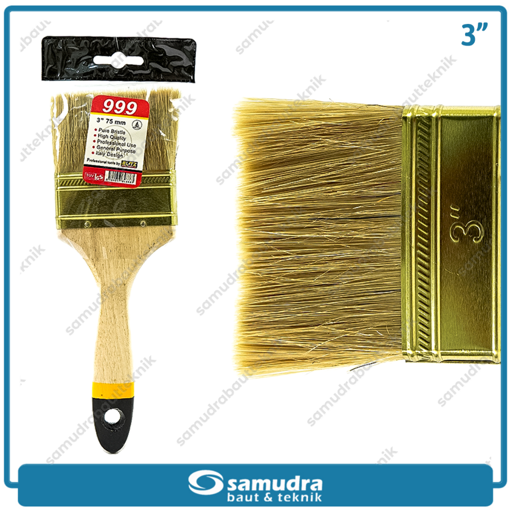 Jual Kuas Cat 3 inch PH-999 Gagang Kayu Koas Tembok Alat Kwas Paint ...